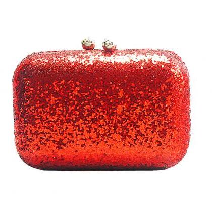 Milanblocks Sequins Blue Evening Box Clutch Designer Hasp Party Bridal ...