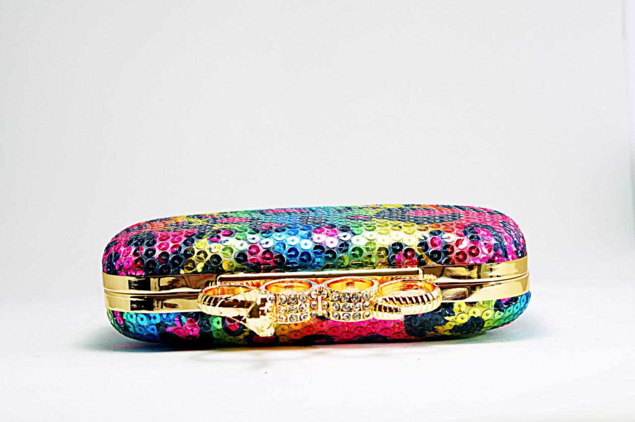 Milanblocks Snake Knuckle Ring Animal Print Custom Clutch Handbag ...