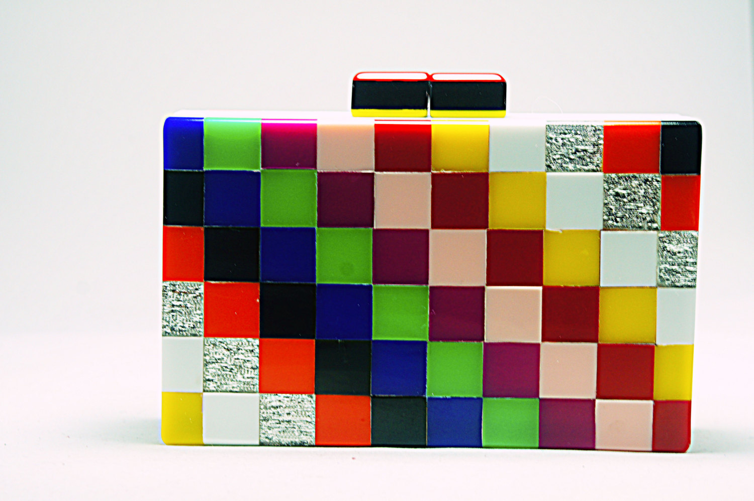 Milanblocks Perspective Acrylicgeometric Cube Puzzle Clutch Hasp ...