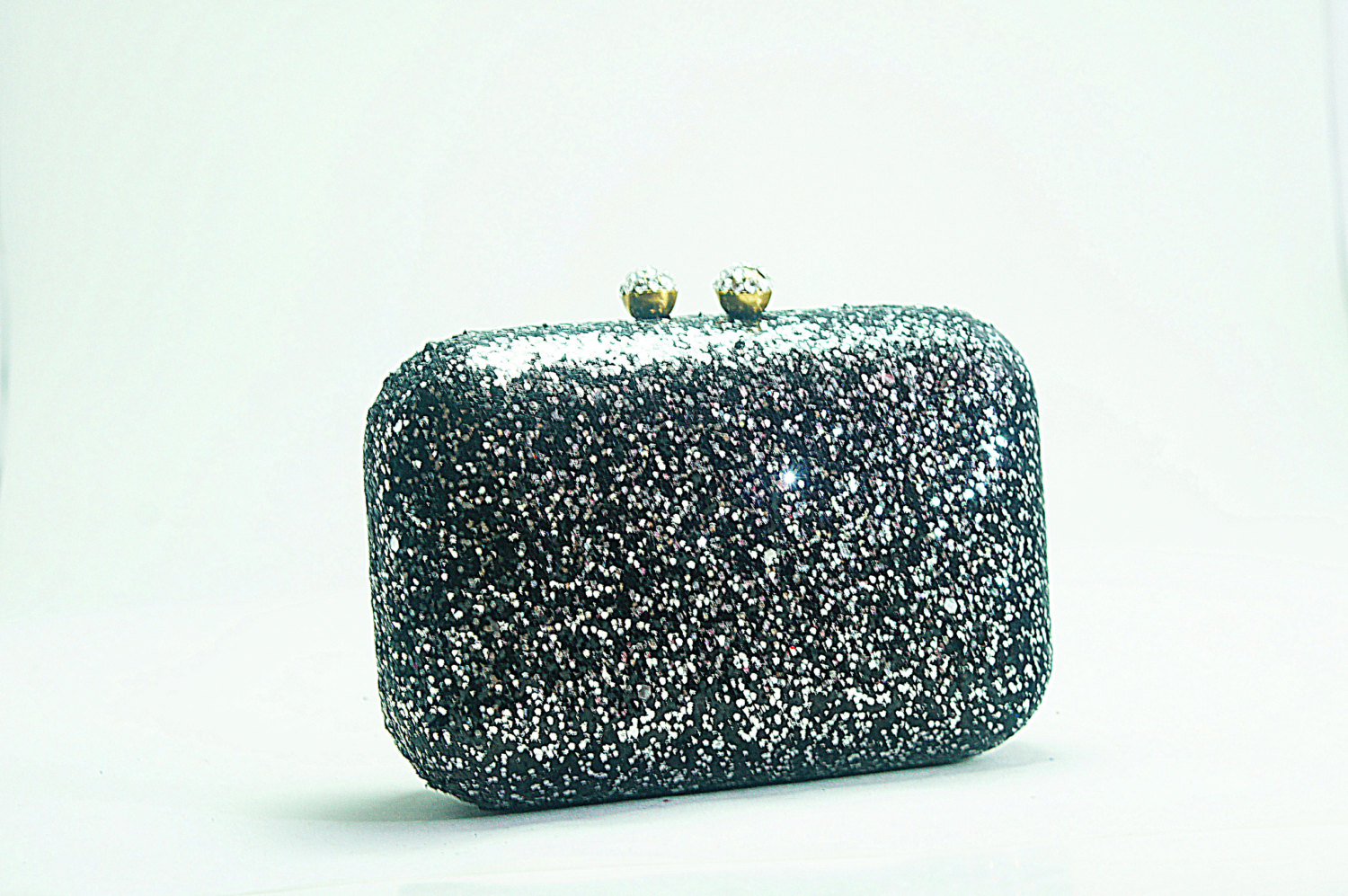 Milanblocks Sequins Blue Evening Box Clutch Designer Hasp Party Bridal ...